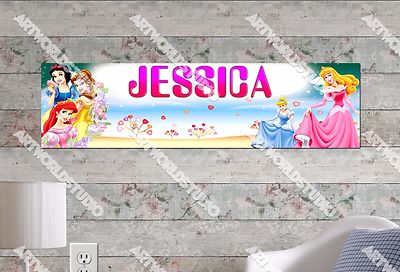 Personalized/Customized Disney Princess 2 Name Poster Wall Art ...