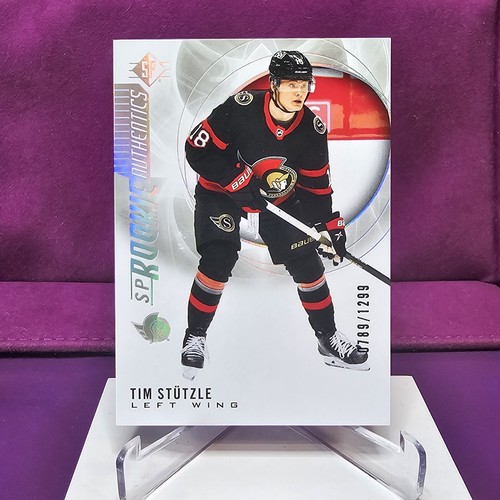 2020-21 SP Hockey Rookie Authentics #112 Tim Stutzle - Silver Spectrum ...