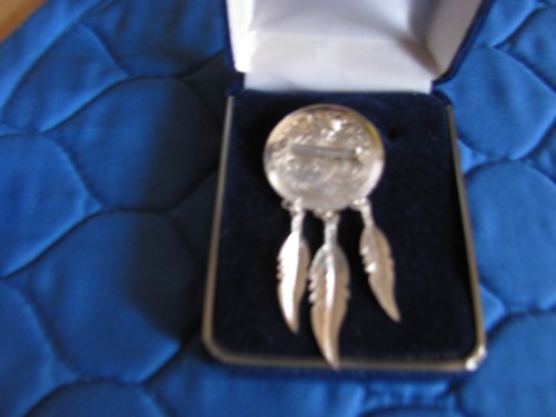 VINTAGE NAVAJO SILVER PLATE DREAM CATCHER PIN, NIB | eBay