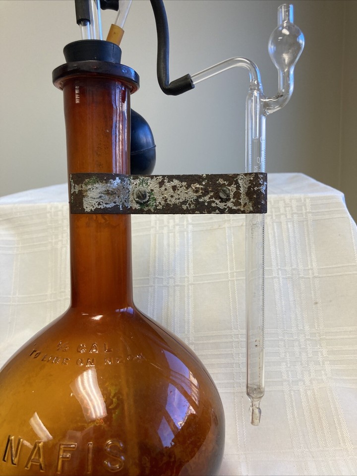 Vintage Amber 1/2 Gallon Laboratory Beaker NAFIS Acidity Test Lab ...