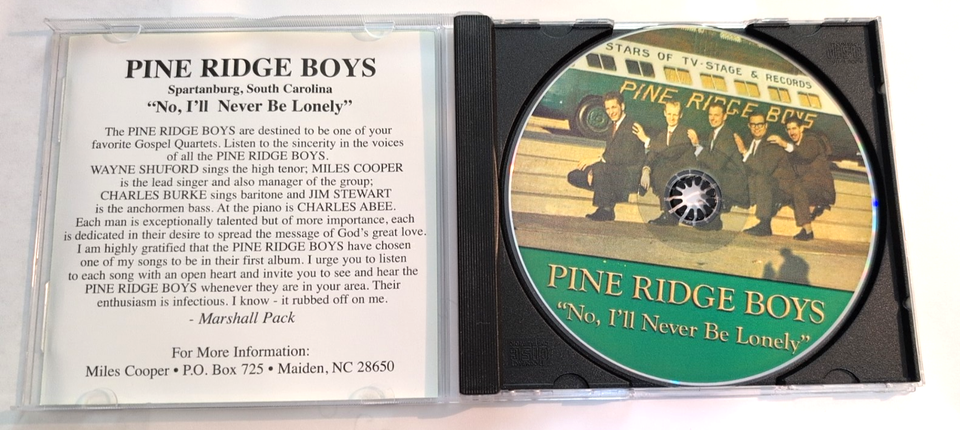 Pine Ridge Boys: 'No, I'll Never Be Lonely' (CD) SPARTANBURG, SC | eBay
