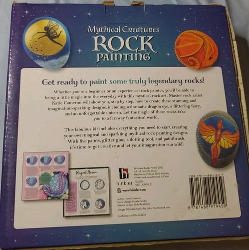 2020-Mythical Creatures Rock Painting Starter Kit, 24-Page Book | eBay