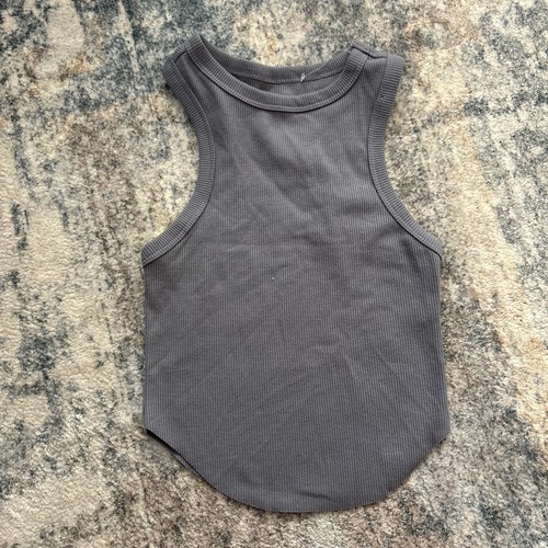 Wild Fable Sleeveless Ribbed Knit Cropped Value Tiny Tank Top Gray ...