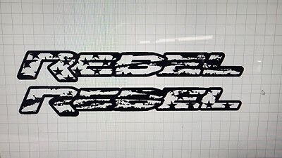 Rebel Truck FLAG Rear Bed logos Decal Compatible with Dodge Ram Rebel ...