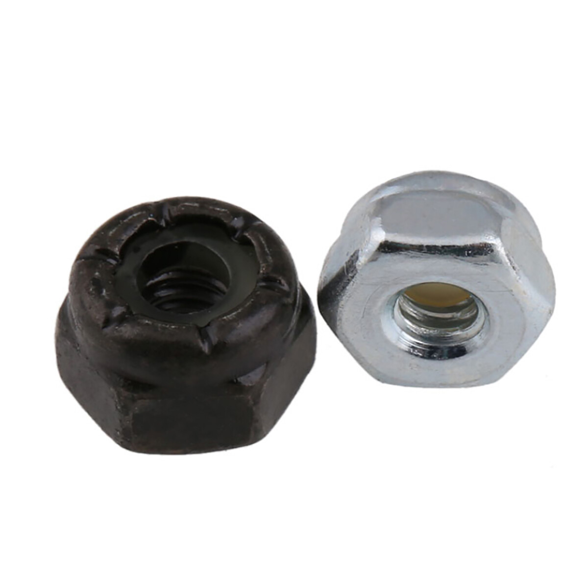 UNF Nylon-Insert Locknuts Carbon Steel-Zinc Plated Black White 4# 5# 6 ...