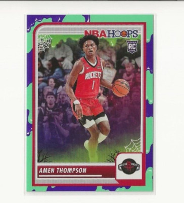 2023-24 Panini NBA Haunted Hoops Slime Parallel #86 RC Amen Thompson | eBay