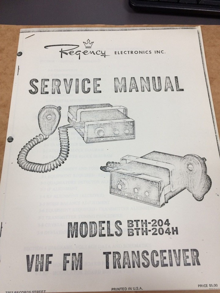 RELM REGENCY Communications VINTAGE Brochures, Manuals, Information ...