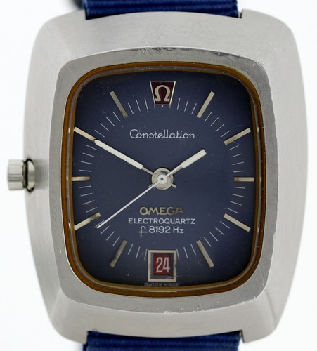 Raro orologio vintage Omega Constellation Electroquartz F8192 Hz blu | eBay