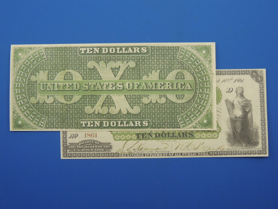 Reproduction $10 1861 Greenback US Paper Money Currency Copy | eBay