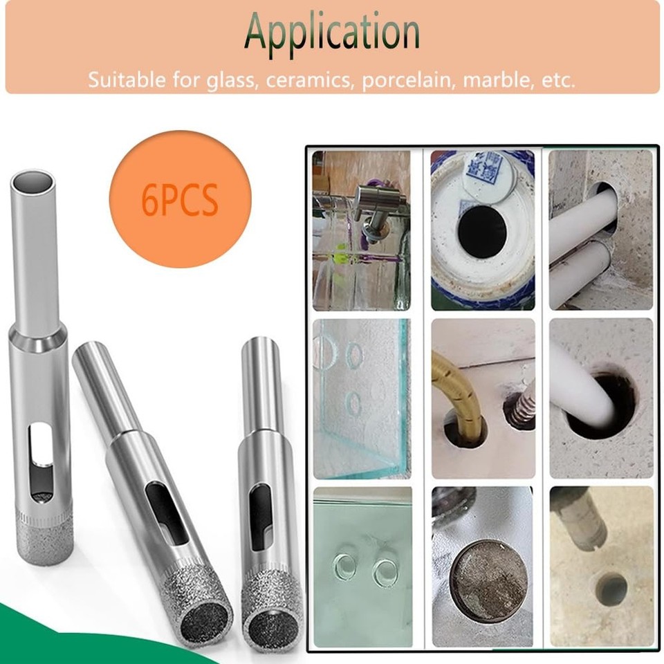 Glass Diamond Drill Bit Set, 5/16" Diamond Hole Saw Drill Bits Set Kit ...