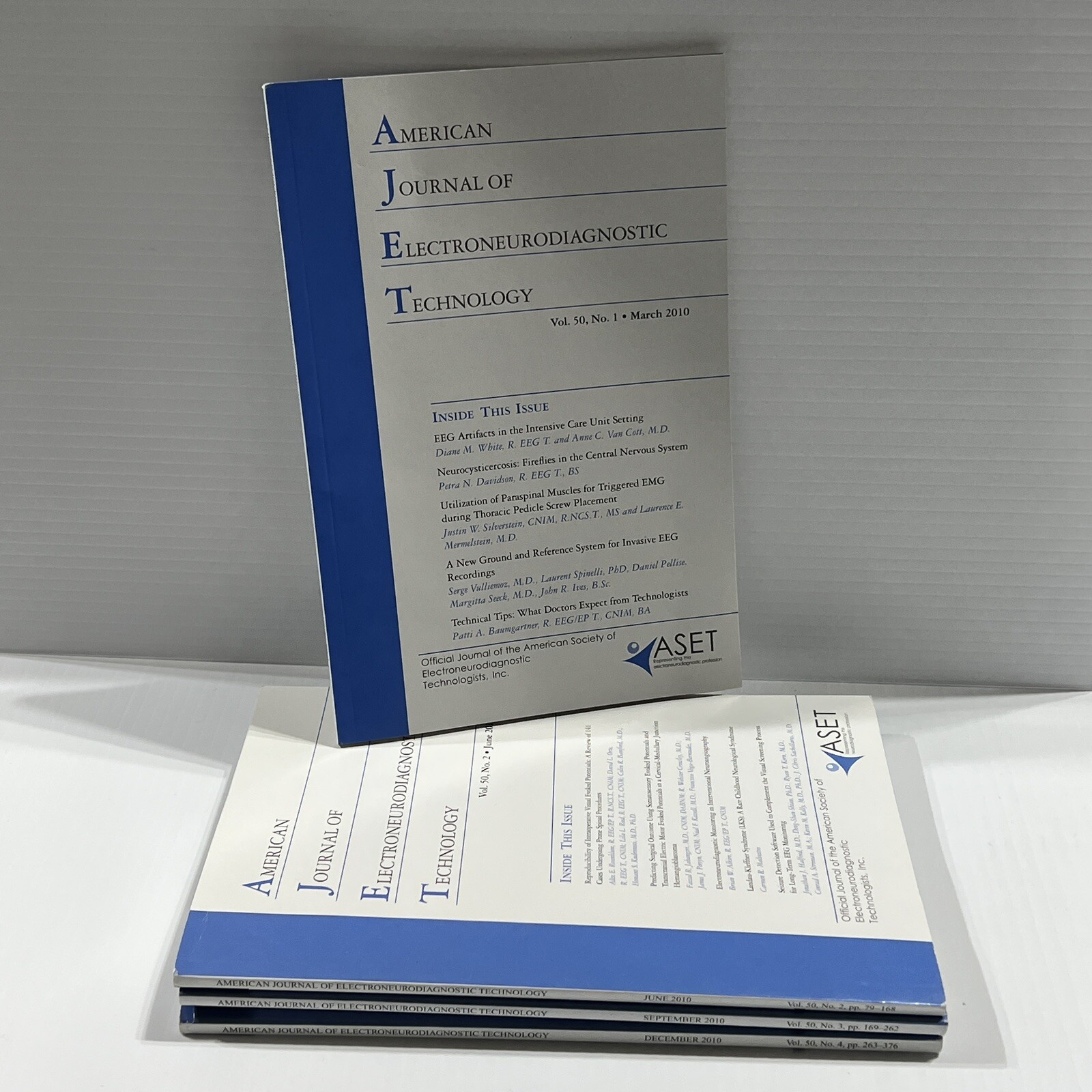 Electroneurodiagnostic Journal 4 Volumes 2010 Aset Ajet Medical EEG ...