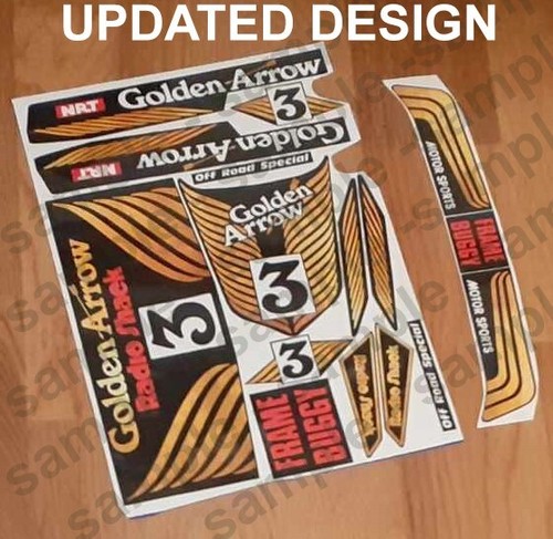 Radio Shack Golden Arrow Vinyl Decal Sticker RC Body Shell Set TANDY ...