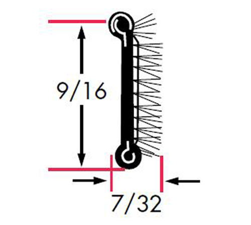 Universal Weatherstrip / 3-PC Beltline Window Sweep Molding 9/16 x 7/32 ...