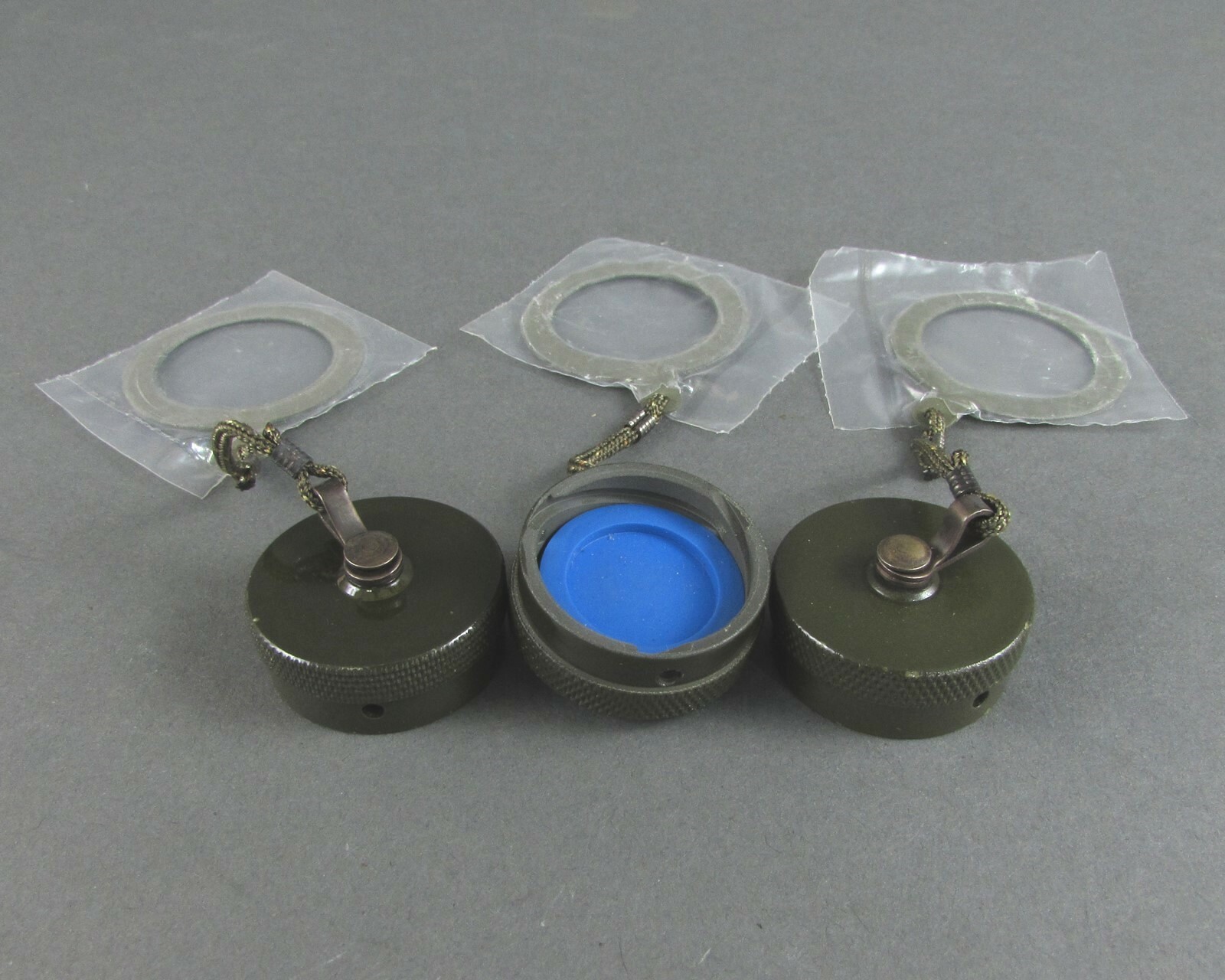 Lot of (3) Metal Dust Caps for Connector Receptacles | eBay