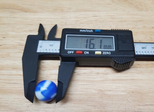 Vintage Marble King Blue White Rainbow Patch And Ribbon Glass Marble 16 ...