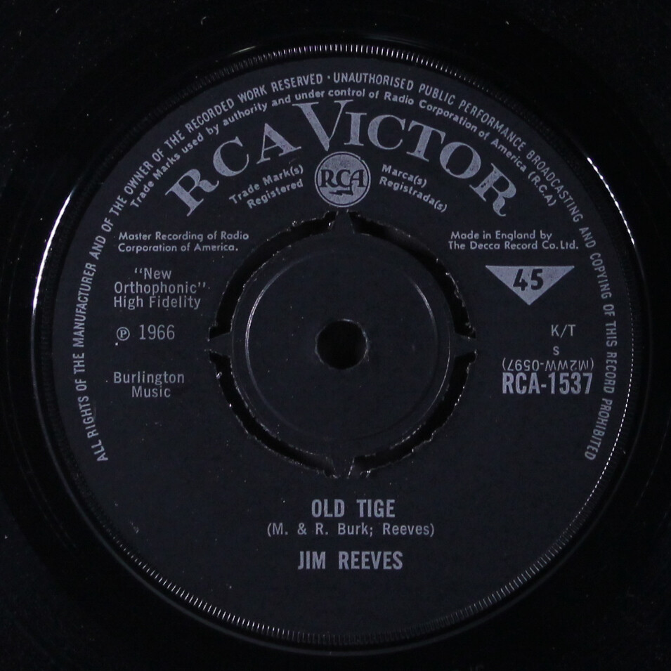 JIM REEVES: distant drums / old tige RCA VICTOR 7" Single 45 RPM UK | eBay