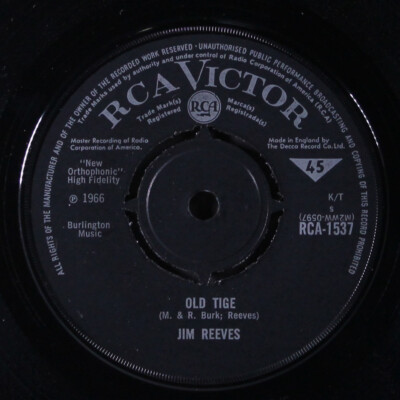 JIM REEVES: distant drums / old tige RCA VICTOR 7" Single 45 RPM UK | eBay