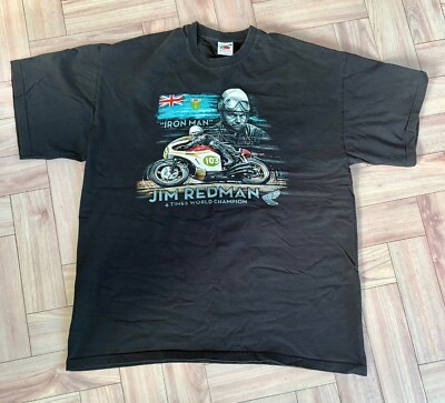 Jim Redman '6 times TT winner /world motorcycle champion' Tee-shirt ...