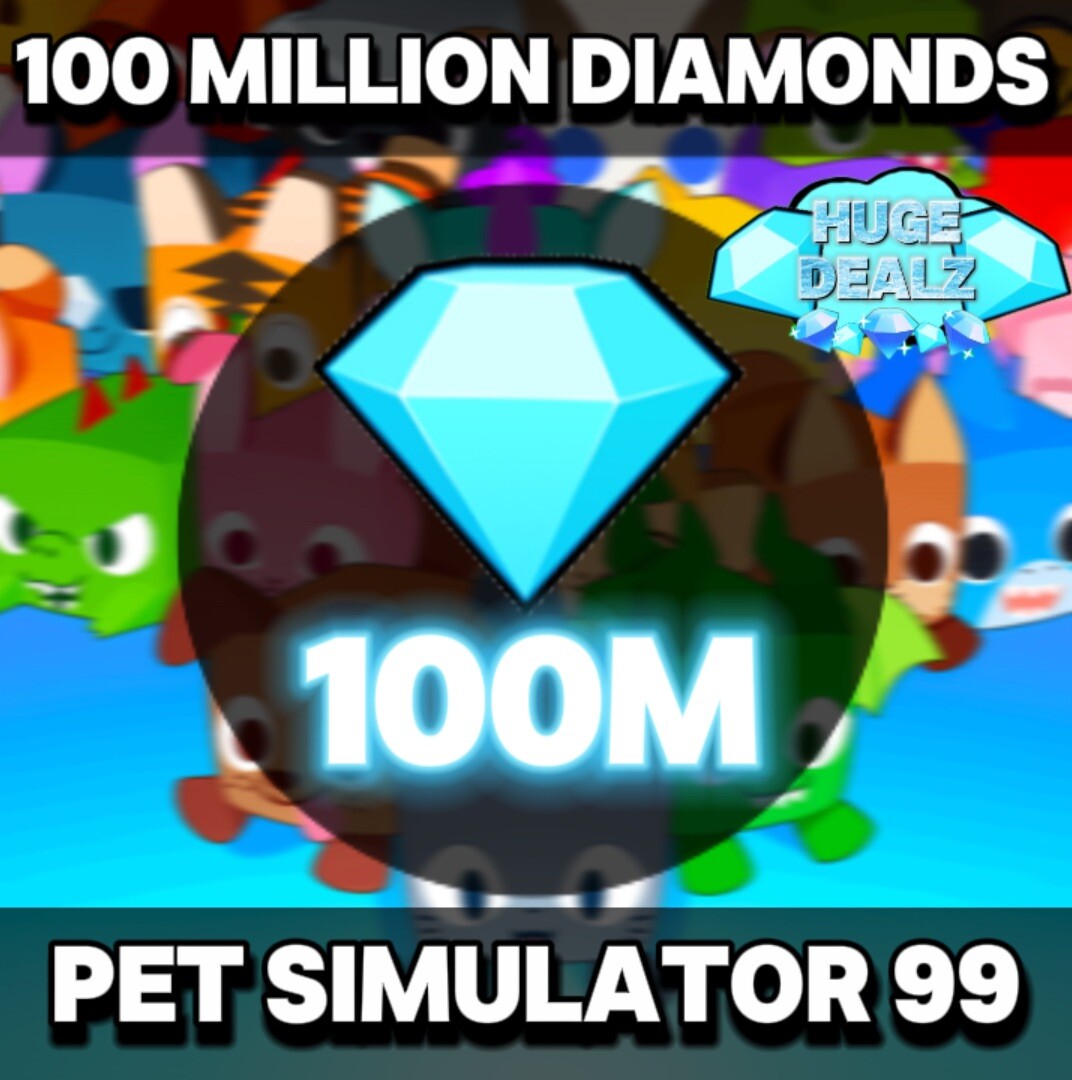 100 Million Diamonds|Pet Simulator 99 (PS99)|Cheap And Quick|Virtual ...