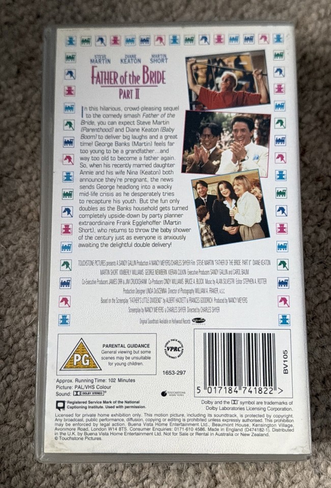 Father Of The Bride Part 2 VHS PAL Video Sealed Tape - Diane Keaton ...