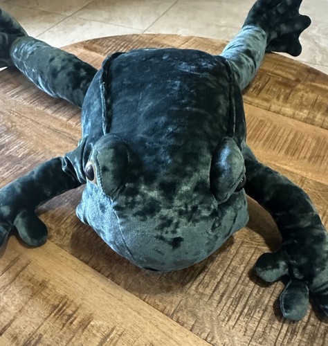 Commonwealth Crushed Green Velvet Frog Stuffed Animal Plush Toy HTF ...