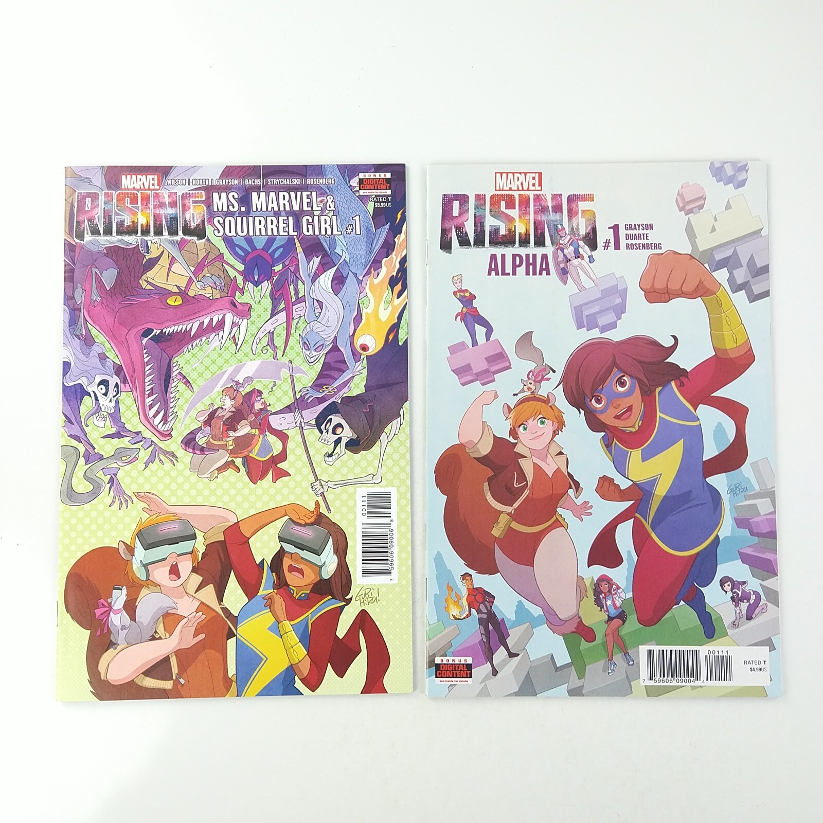 Marvel Rising: Ms Marvel/Squirrel Girl #1 + Alpha #1 Lot (2018 Marvel ...