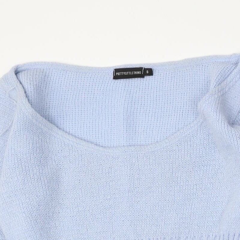 PRETTYLITTLETHING Womens Blue Acrylic Blend Jumper Size S | eBay UK