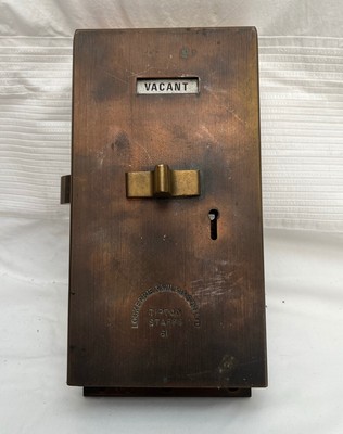 Vintage Brass Public Toilet Door Lock Lockerbie & Wilkinson Penny in ...