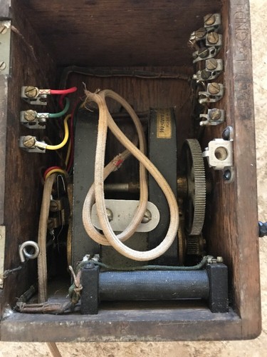 VINTAGE WESTERN ELECTRIC MAGNETO HAND CRANK TELEPHONE & RINGER BOX OAK ...