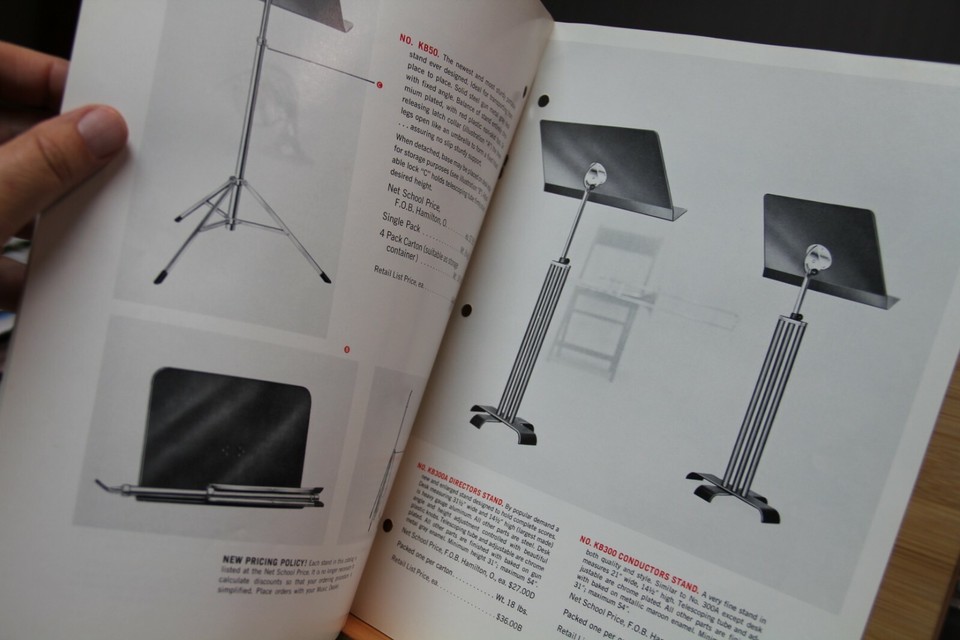 Brochure Hamilton Fine Music Stands Circa 1964 catalog Orchestra ...