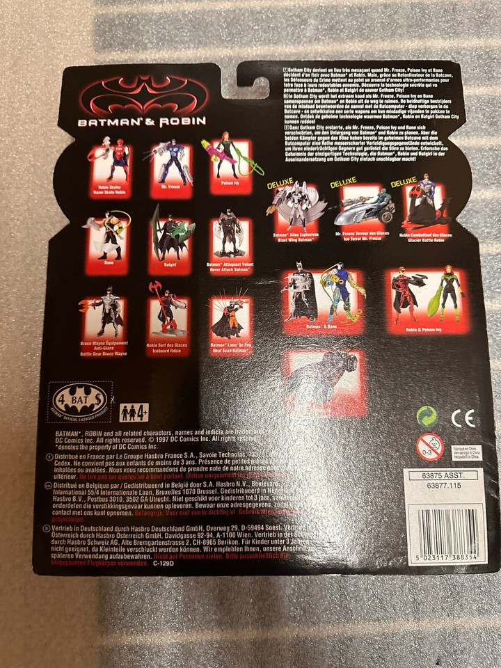 Batman & Robin, Brawn Batman und Bane OVP!!! Kenner 1997!!! Neu!! SEALD ...