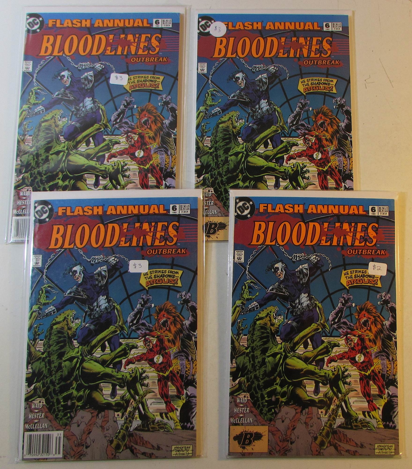 1993 Flash Annual Lot of 4 #6 x4 DC Comics Bloodlines 1st Print Comic ...