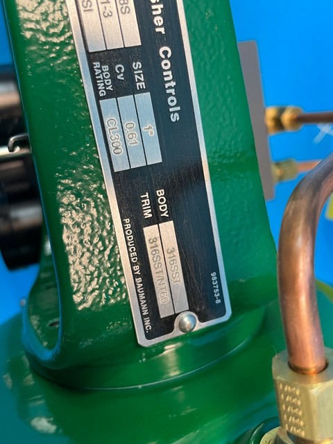 Baumann 32.24588s 1" Cl300 5-15psi Fisher Control Valve Positioner ...