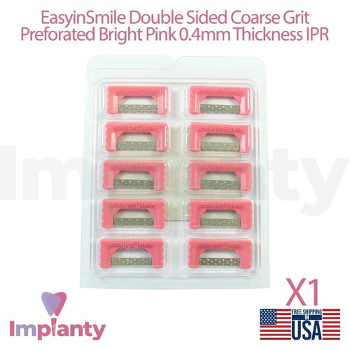 EasyinSmile Dental IPR Strips Set Double Sided Coarse Perforated Pink 0 ...