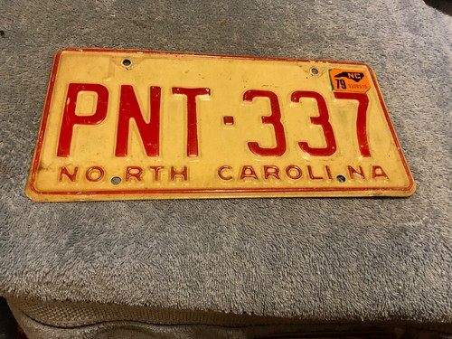 North Carolina NC License Plate PNT 337 1979 Sticker | eBay