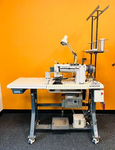 Singer 300U405A, 3 Needle Industrial Chainstitch Sewing Machine + Table ...