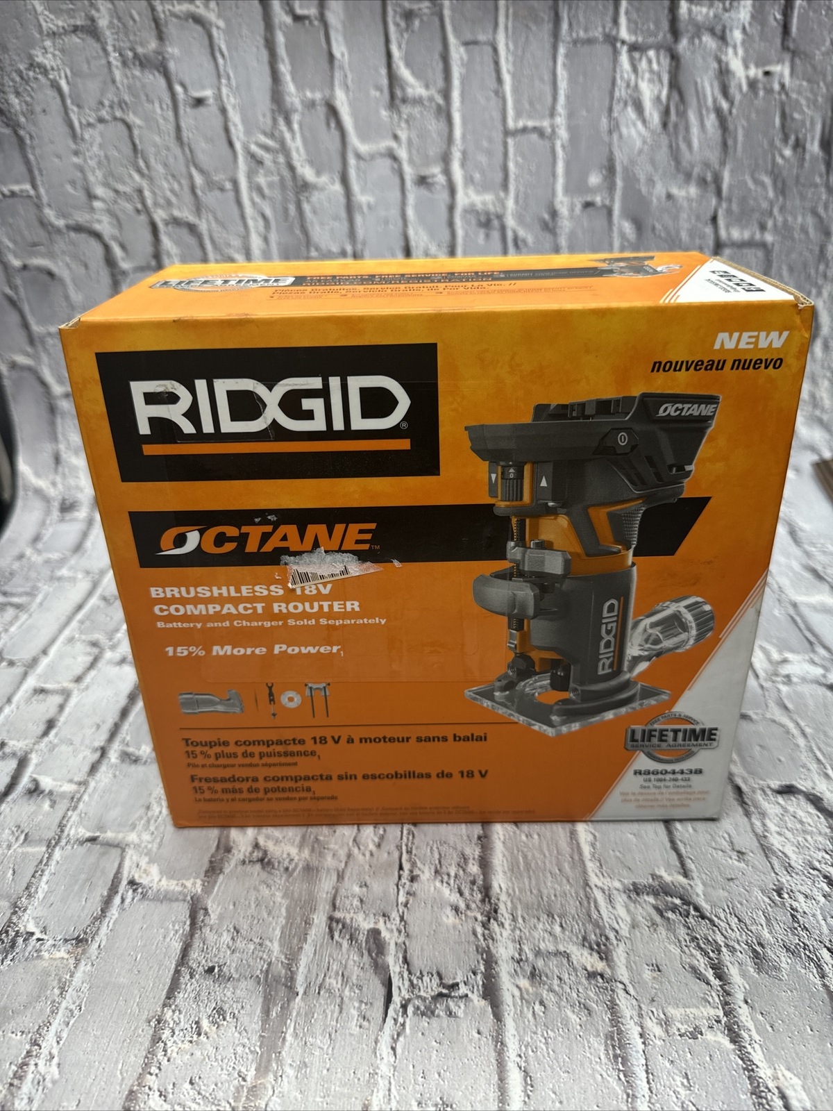 RIDGID (R860443B) - 18V OCTANE Cordless Brushless Compact Router (Tool ...