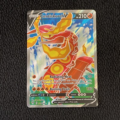 Centiskorch V Full Art 179/189 Ultra Rare Darkness Ablaze Pokémon TCG ...