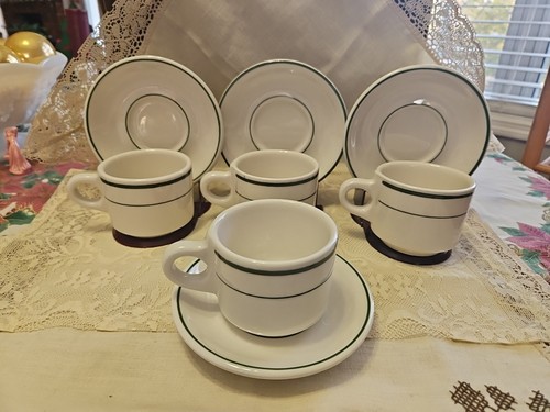4 Sets Buffalo China Cups & Saucers Restaurant Ware 6 Oz | eBay