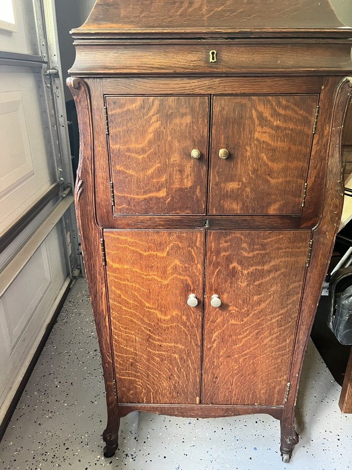 Antique VICTOR VICTROLA PHONOGRAPH VV-XIV 239532 TALKING MACHINE Record ...