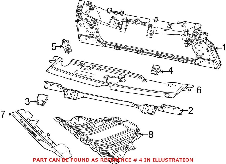 Genuine OEM Mopar Hood Stop Buffer Bracket For Jeep Compass 68245452AA ...