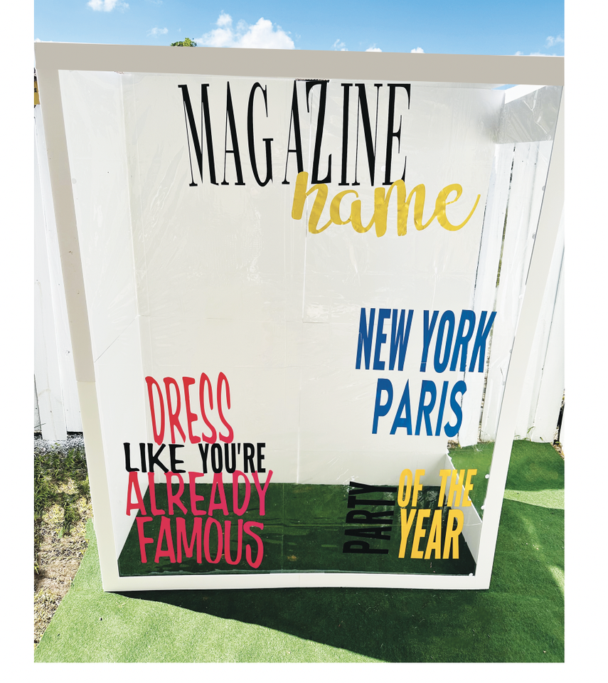 6.3ft by 5.4ft Magazine photo booth, magazine life size, custom ...