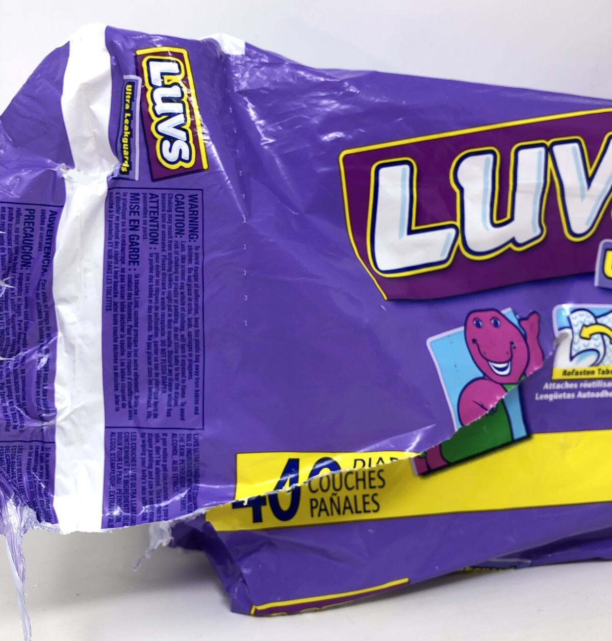 HUGE LOT (36) Luvs Vintage 2002 Size 1 Barney Diapers New Open Original ...