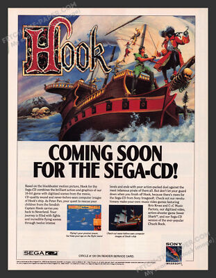 Hook Video Game 1990s Print Advertisement Ad 1991 Peter Pan | eBay