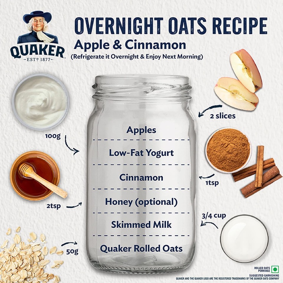 Oats 2 kg, Rolled Oats, 100% Natural Wholegrain, Nutritious Breakfast ...