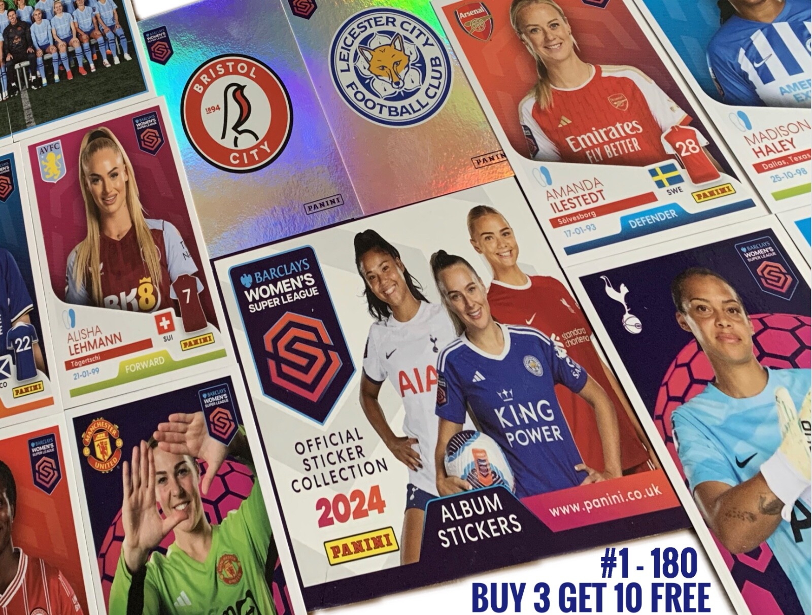 Panini Women's SUPER League (WSL) 23/24 STICKERS, #1-180, Buy 3 Get 10 ...