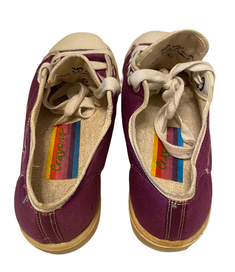 Vintage 70s/80s Crayons Girls/Woman’s Shoes Size 6 Purple Crayon’s ...
