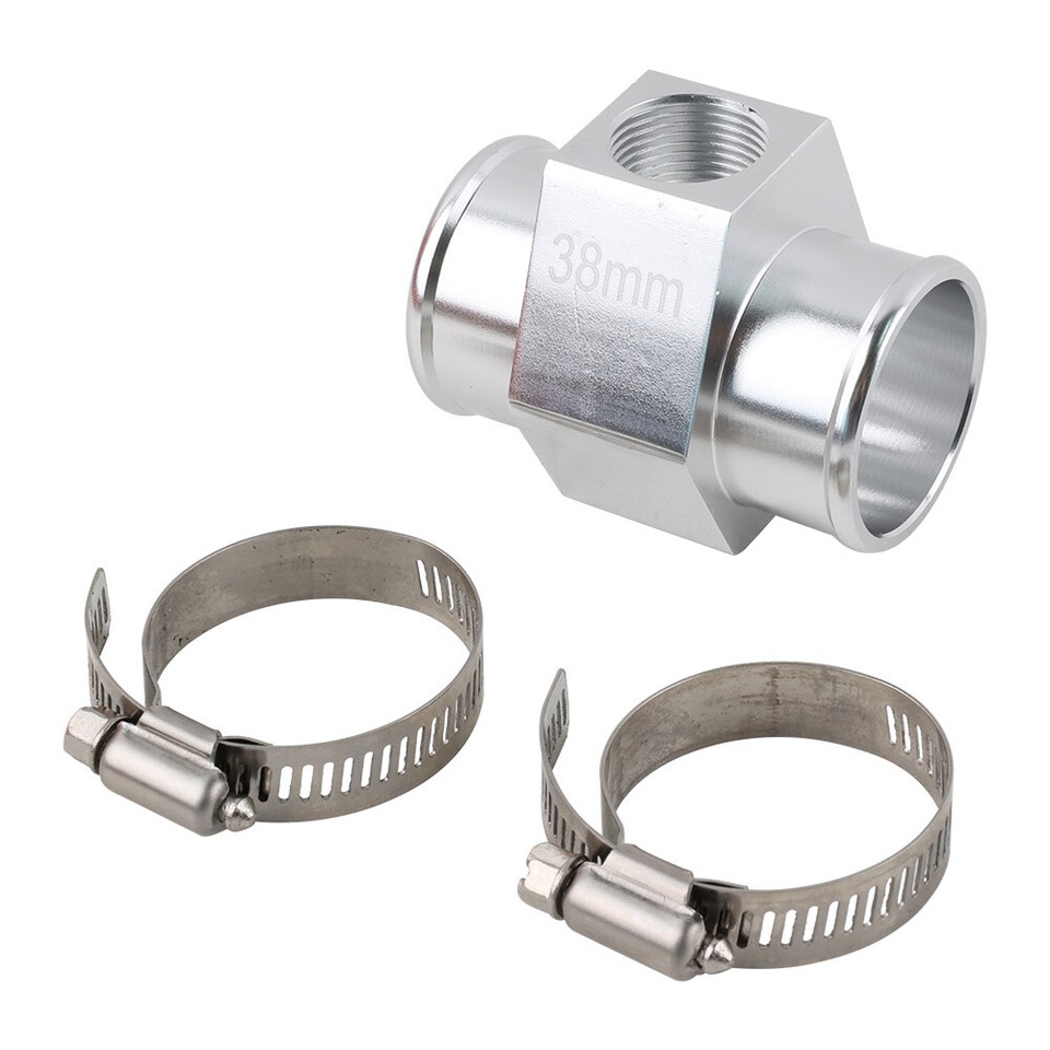 38mm Joint Pipe Radiator Hose Adapter for 1/2"-14NPT Water Temp Gauge ...