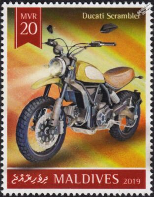 DUCATI SCRAMBLER Motorcycle Motorbike Stamp (2019 Maldives) | eBay UK
