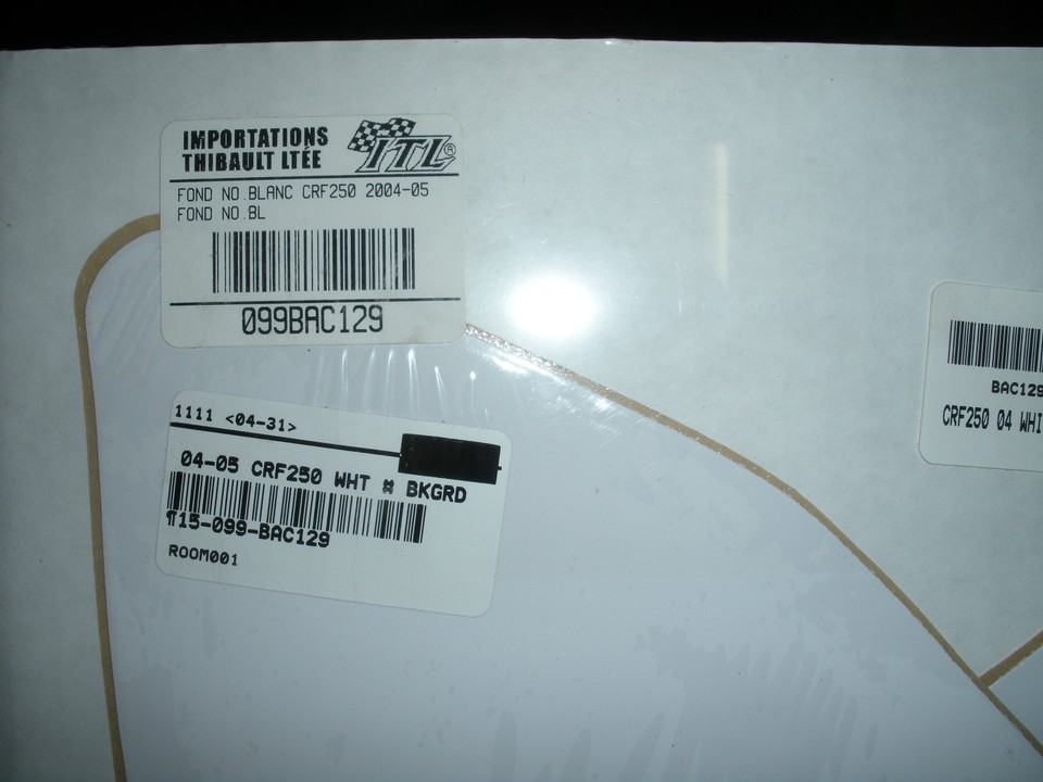 CEET PERFORMANCE WHITE BACKGROUND DECALS - HONDA CRF250 2004-05 | eBay